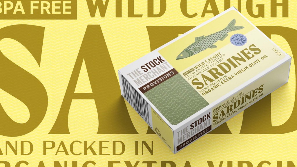 The Stock Merchant Provisions canned fish packaging - The Offices